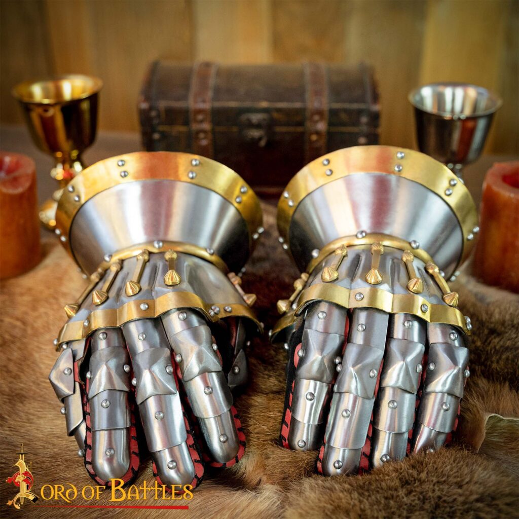 Medieval Baron's Hourglass Gauntlets - 14th Century Armor