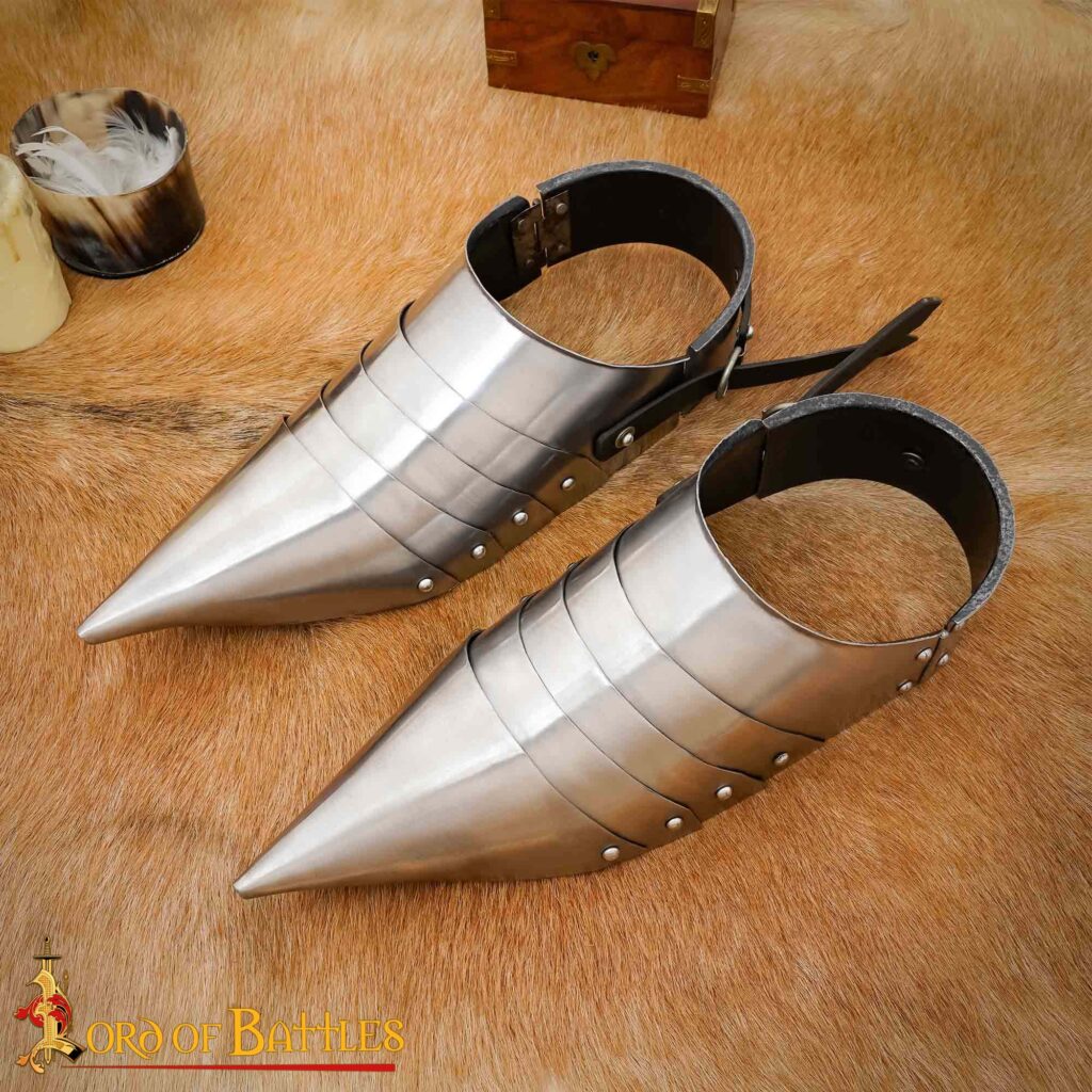 14th Century Knight Sabatons: Unmatched Foot Armour