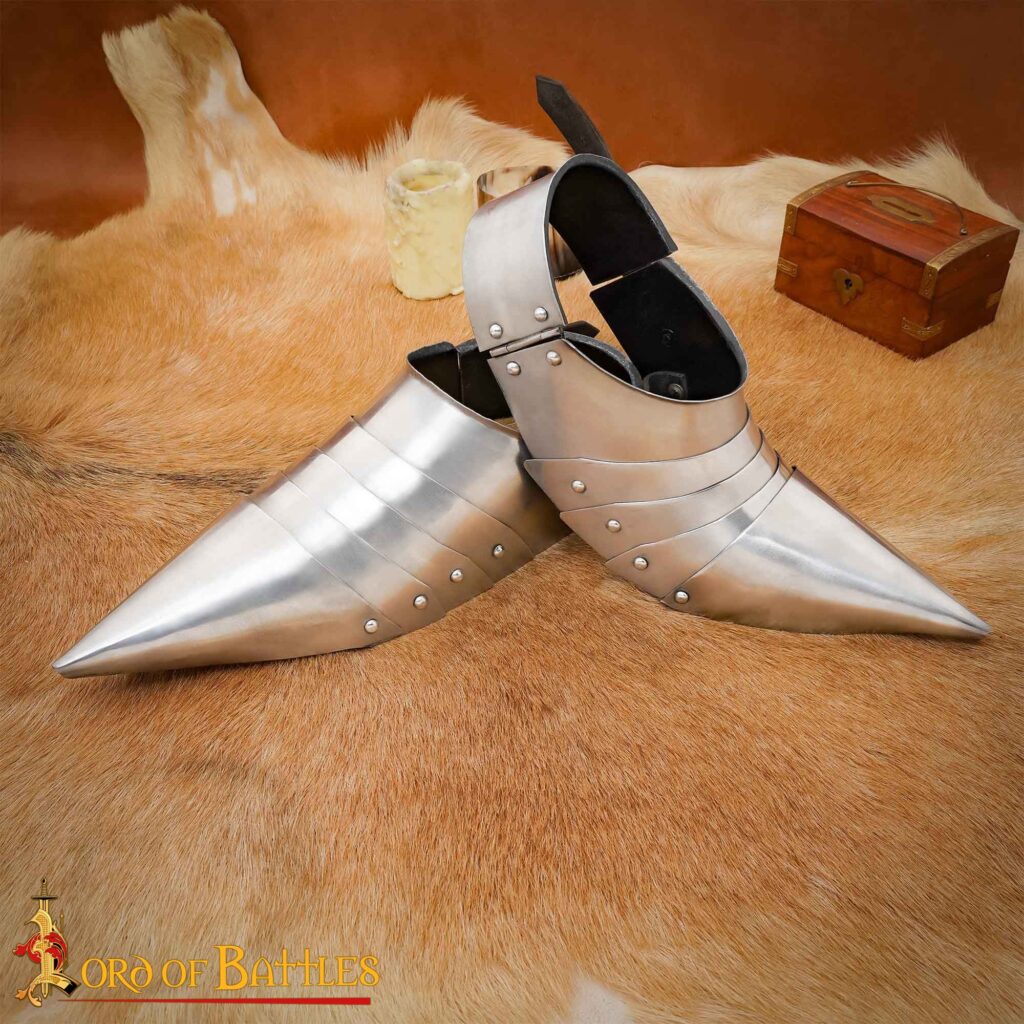 14th Century Knight Sabatons: Unmatched Foot Armour