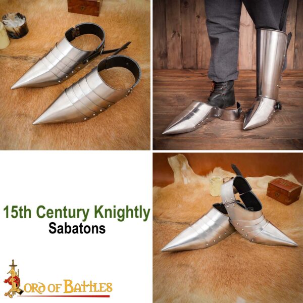 14th Century Knight Sabatons: Unmatched Foot Armour