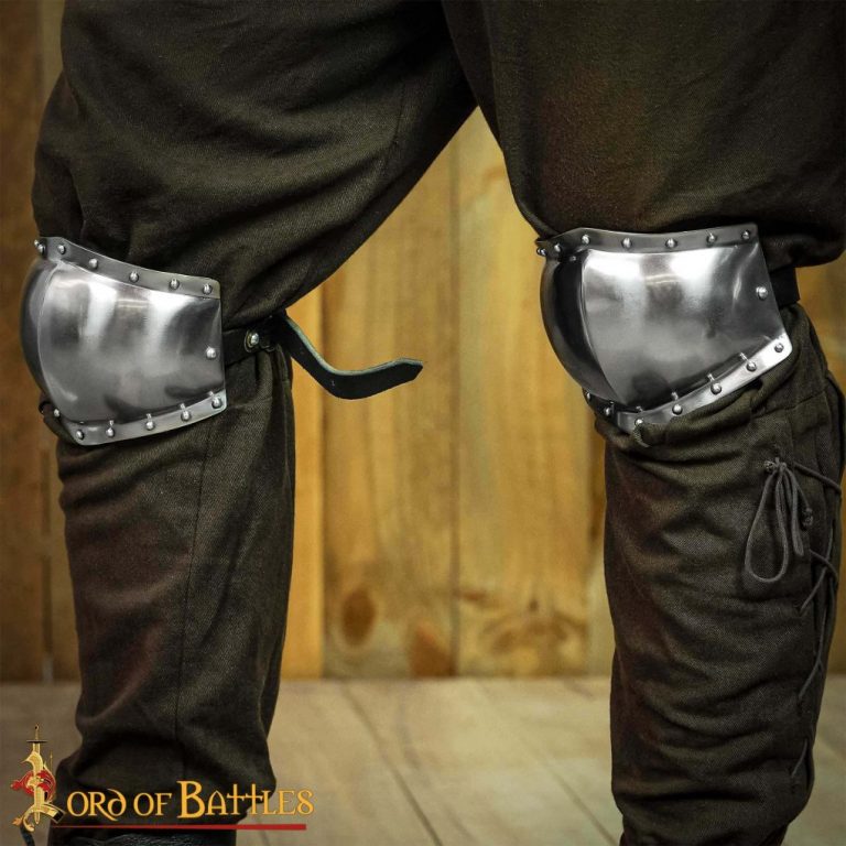 Knight Poleyns - 13th-14th Century Suede Lined Protection