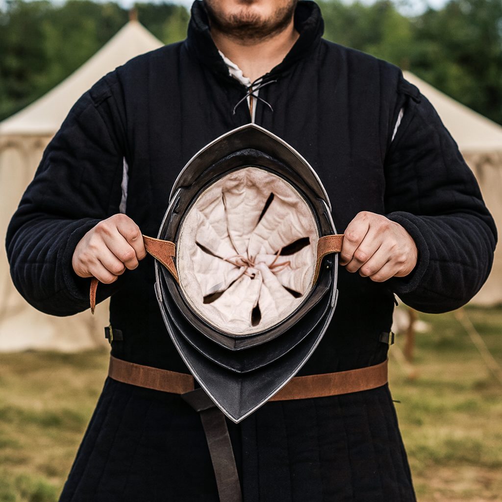 Authentic Padded Helmet Liner for Medieval Bascinet