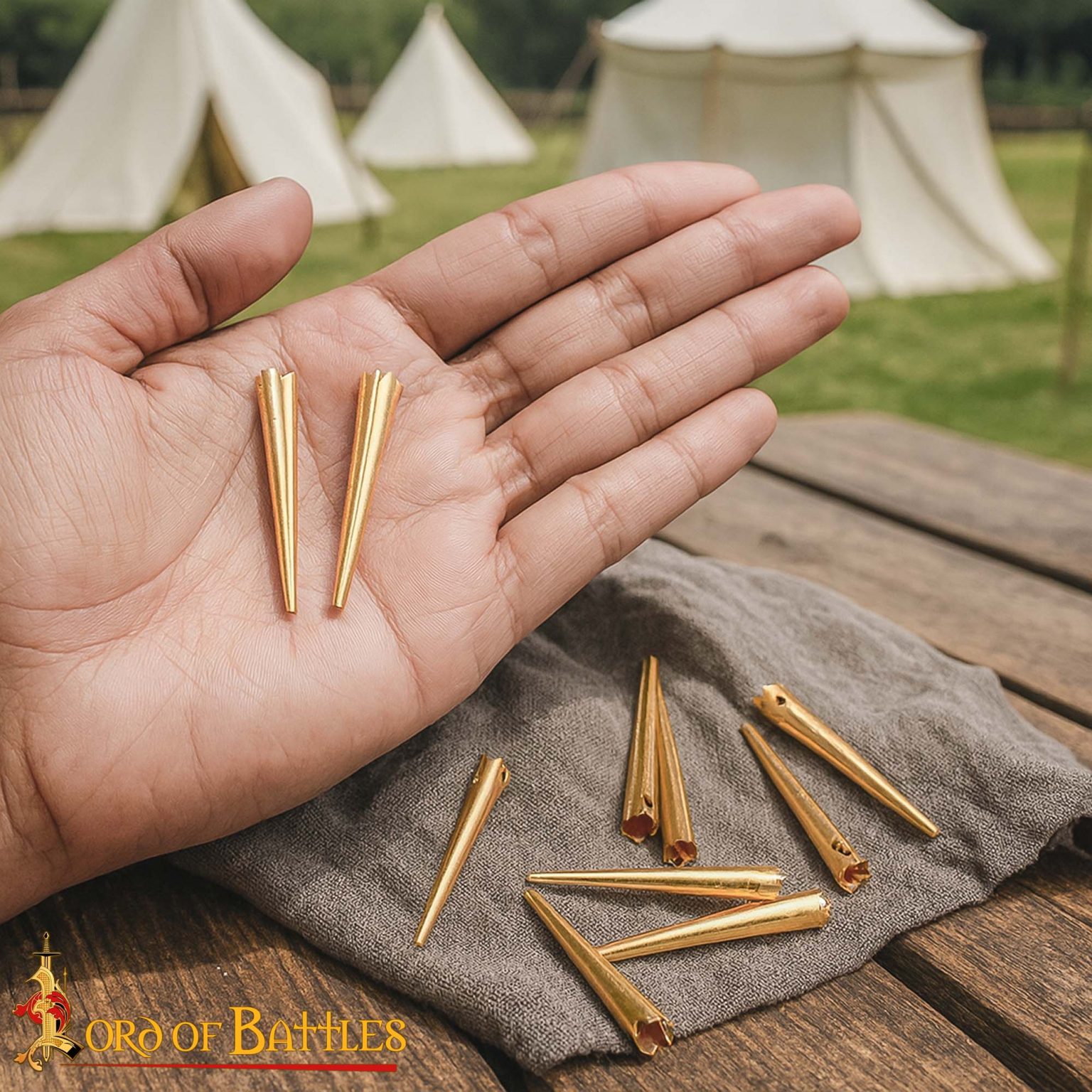 Authentic Medieval Brass Aiglets Set – Castle-Top Design