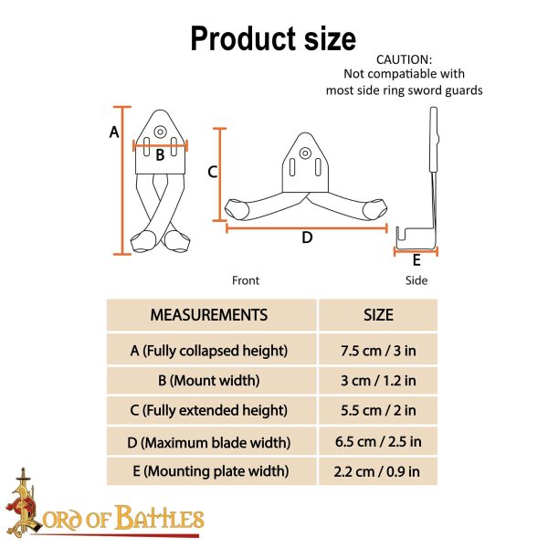 Vertical Steel Sword Hanger - Showcase Your Swords