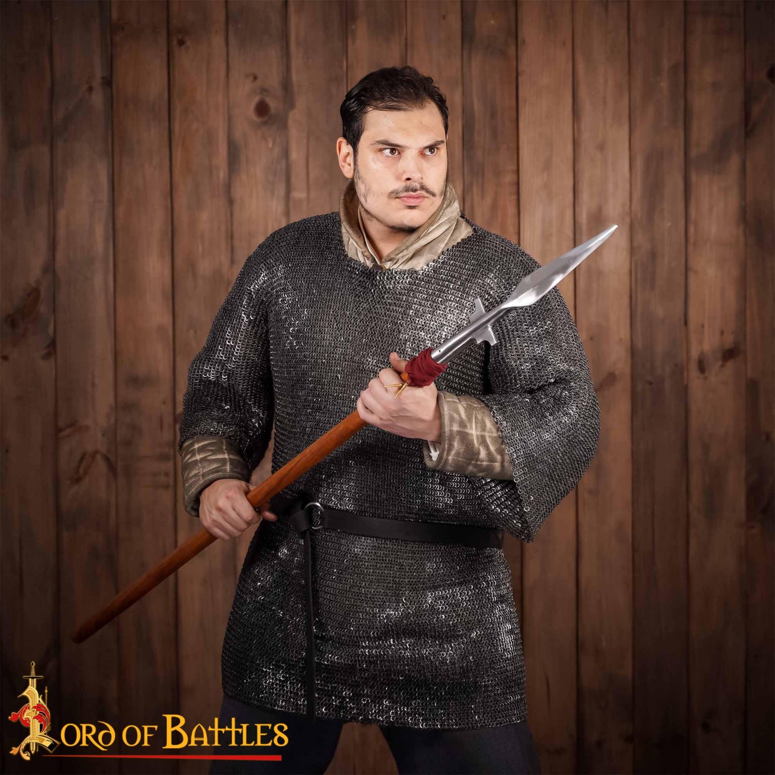 Chainmail Haubergeon Half Sleeve 6 mm 18 Gauge Flat Rings