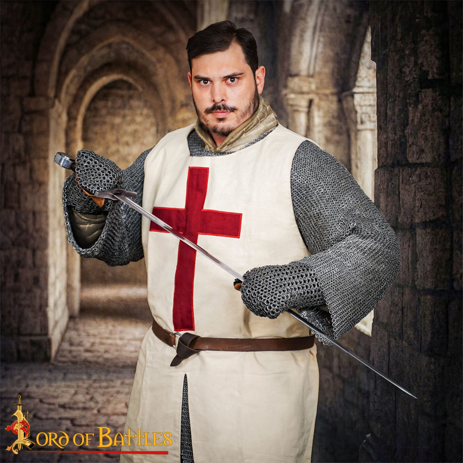 Leather Padded Chainmail Mittens 9 mm 17 Gauge