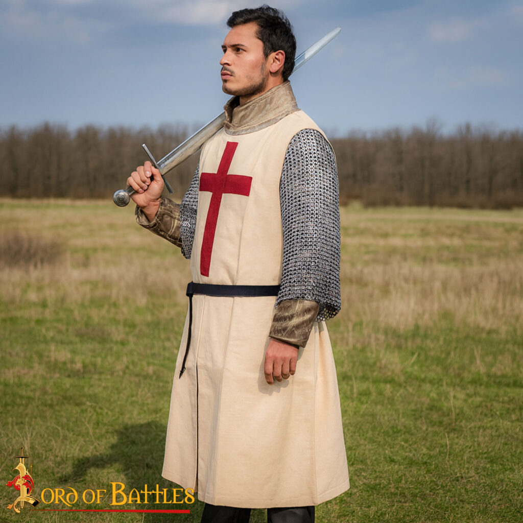 Templar Knight Tabard – Crusader Surcoat with Red Cross