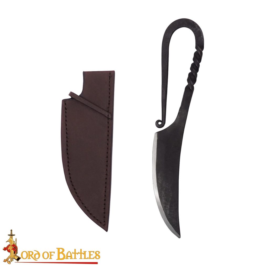 Authentic Viking Sax Knife with Leather Sheath