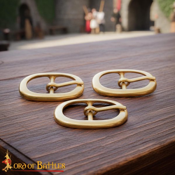 Authentic Leather Craft Buckles Medieval Oval Brass