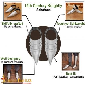 14th Century Knight Sabatons: Unmatched Foot Armour