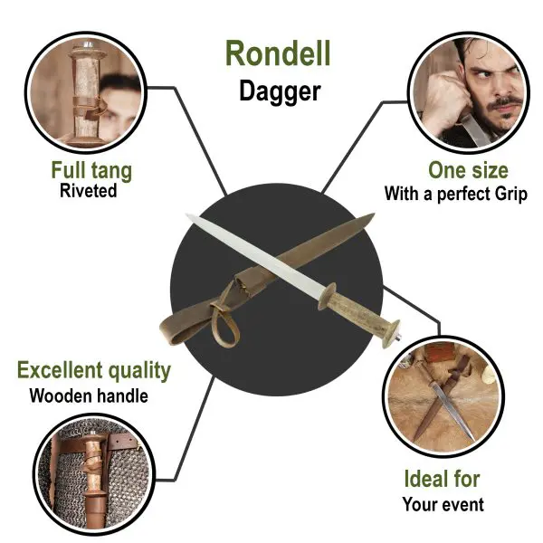 Medieval Rondell Dagger – Unleash Your Inner Warrior