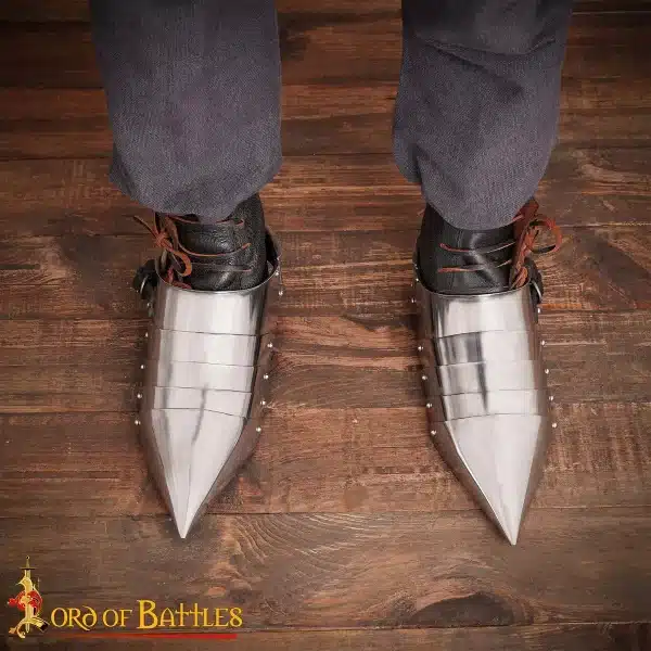 14th Century Knight Sabatons: Unmatched Foot Armour