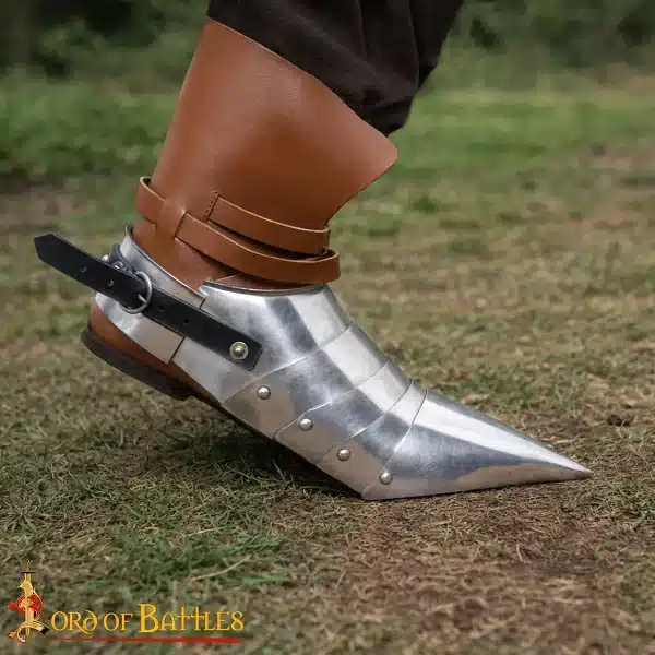 14th Century Knight Sabatons: Unmatched Foot Armour